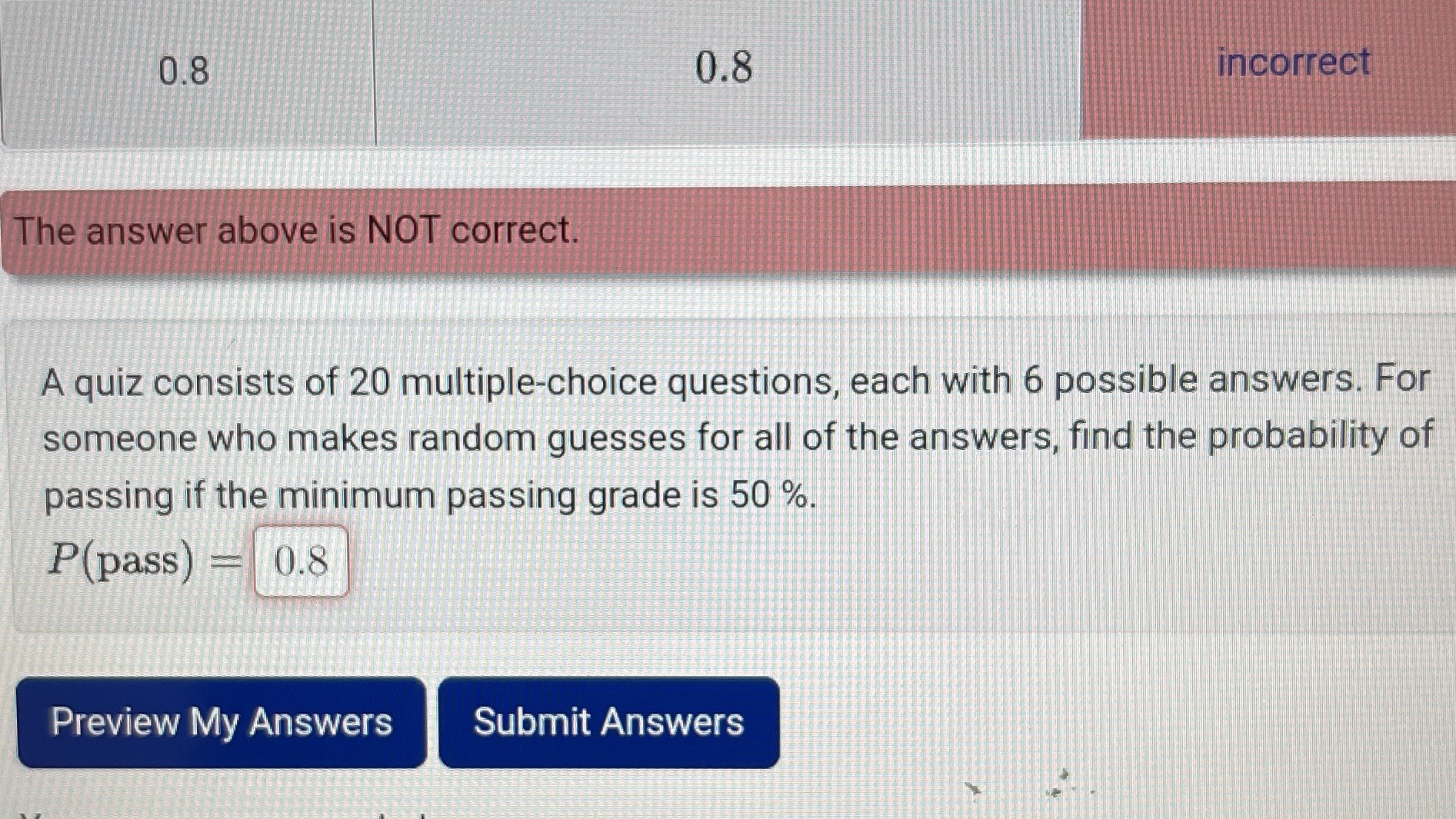 Solved A quiz consists of 20 multiple-choice questions, each | Chegg.com