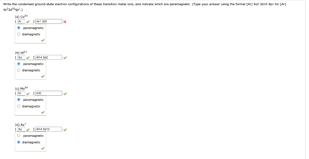 Solved Write the condensed ground-state electron | Chegg.com