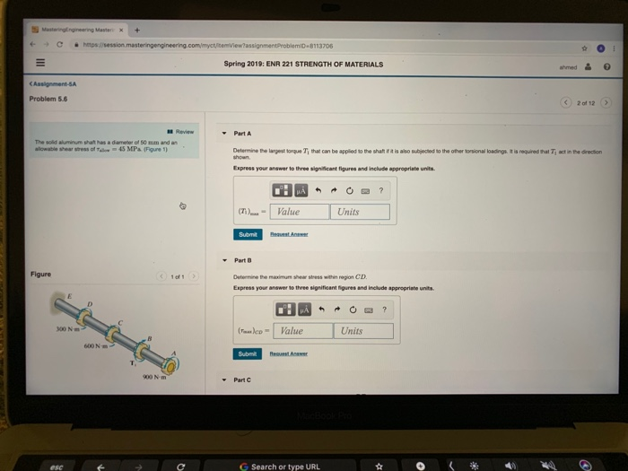 Solved iewassignmentProblem D 8113706 Spring 2019: ENR 221 | Chegg.com