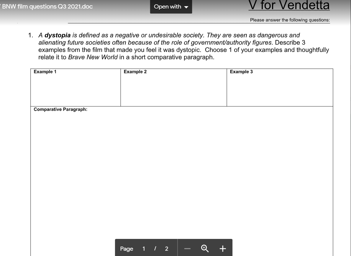 If you watched V for Vendetta the movie and the book | Chegg.com