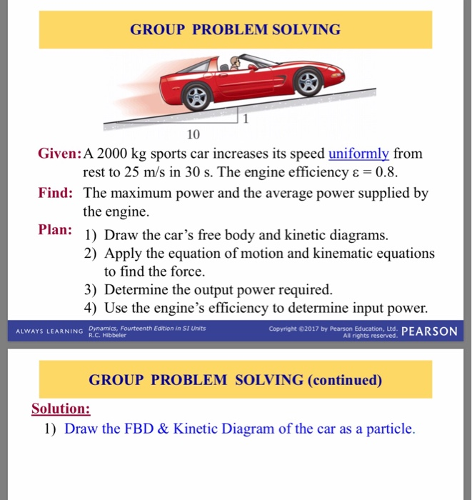 Solved GROUP PROBLEM SOLVING 10 from Given: A 2000 kg sports | Chegg.com