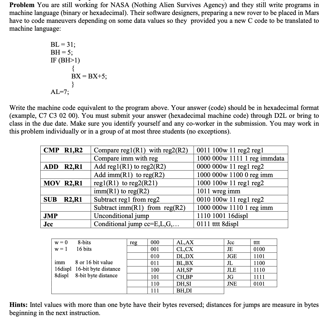 Solved Problem You are still working for NASA (Nothing Alien | Chegg.com