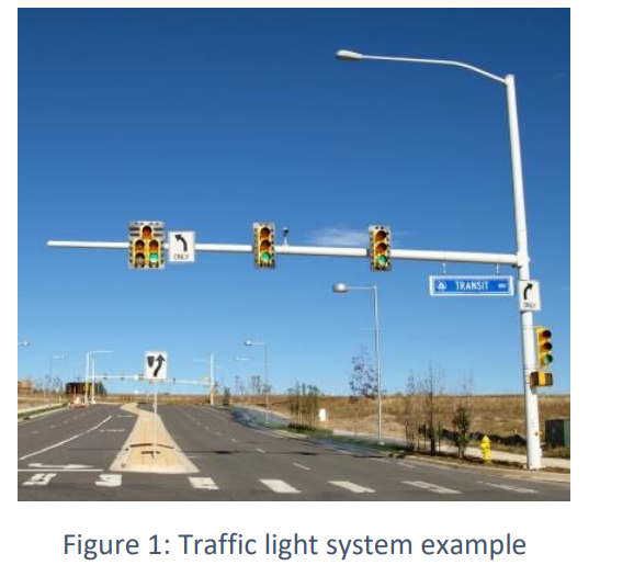 The traffic light structure will consist of 4 traffic | Chegg.com