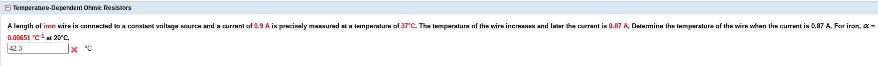 Solved Temperature-Dependent Ohmic Resistors A length of | Chegg.com