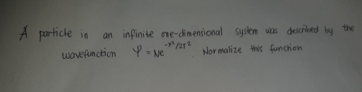 Solved A particle in an infinite one-dimensional system was | Chegg.com