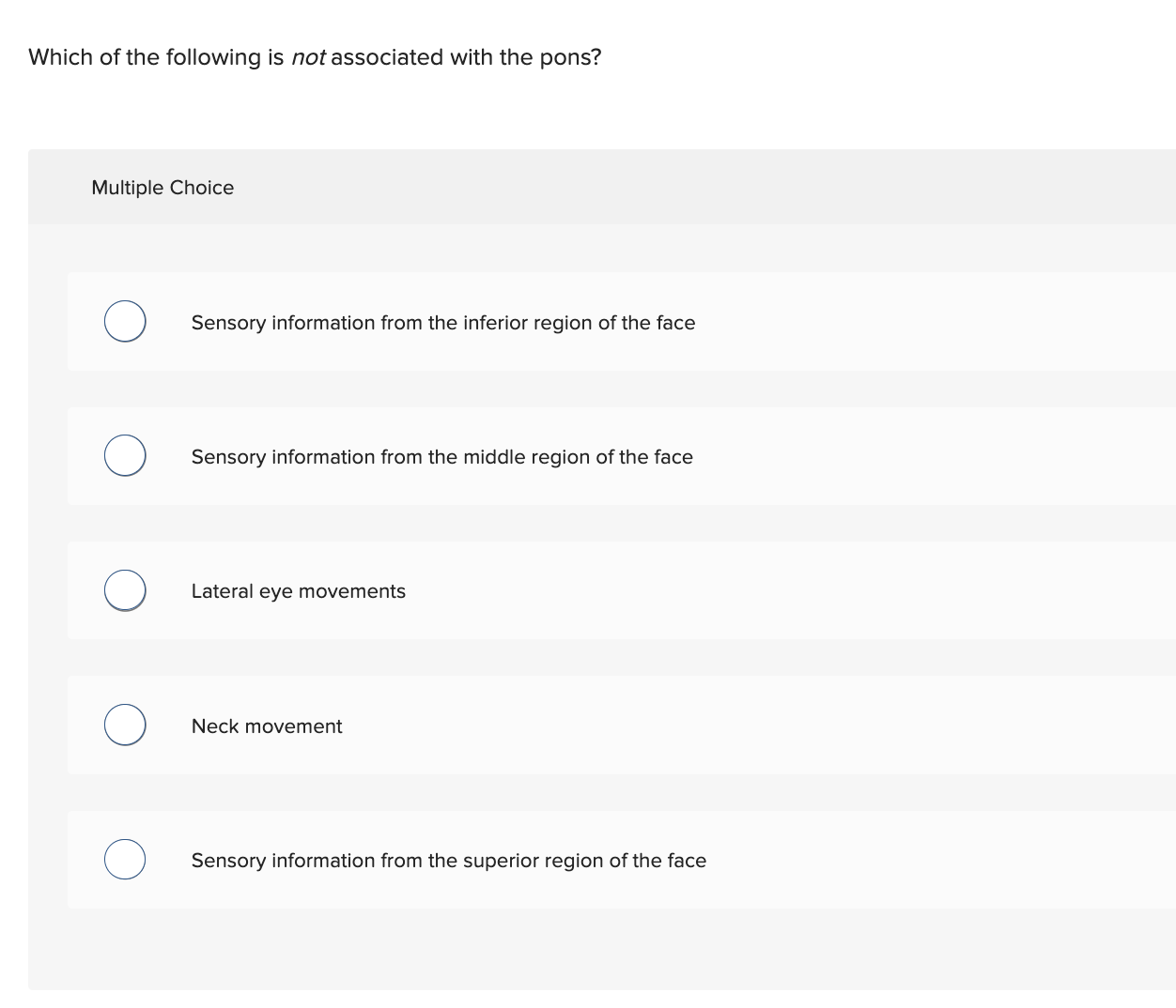 Solved Which of the following is not associated with the | Chegg.com