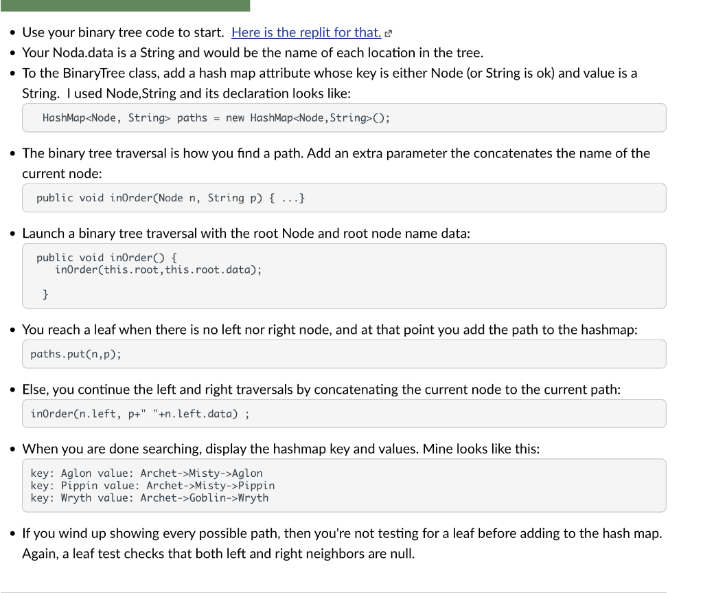 Solved Goal: create and display a route map from the root | Chegg.com