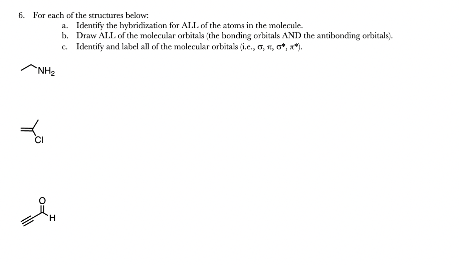 Solved 6 For Each Of The Structures Below A Identify The