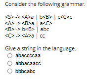 Solved Consider the following grammar. | Chegg.com