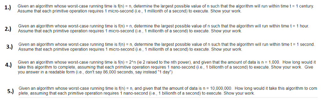 Solved 1, Given an algorithm whose worst-case running time | Chegg.com Solved 1, Given an algorithm whose worst-case running time | Chegg.com