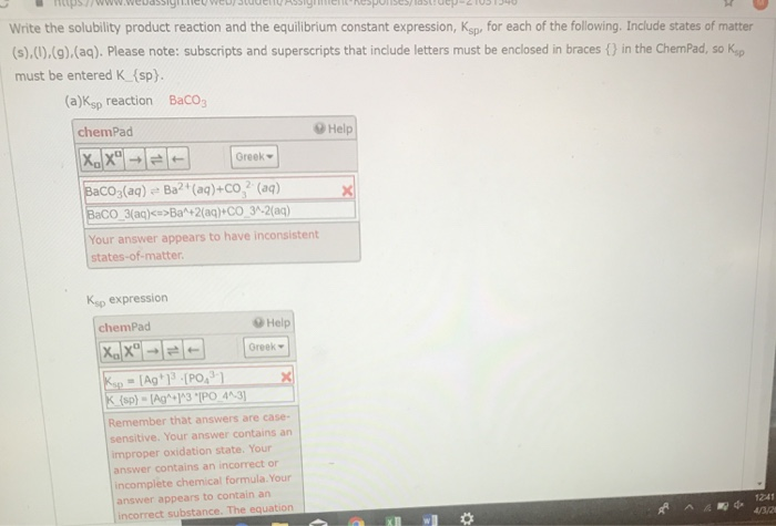 Solved 1. a. Ksp reactionb. Ksp expression5. molar | Chegg.com