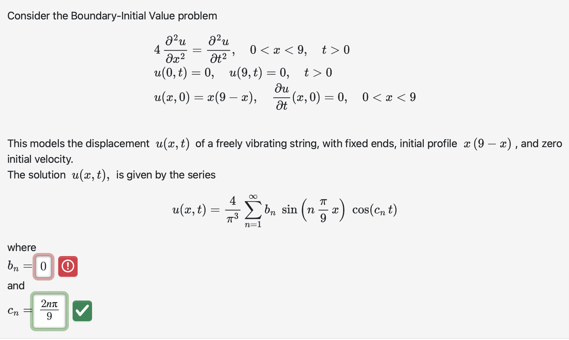 Solved Consider the Boundary-Initial Value | Chegg.com