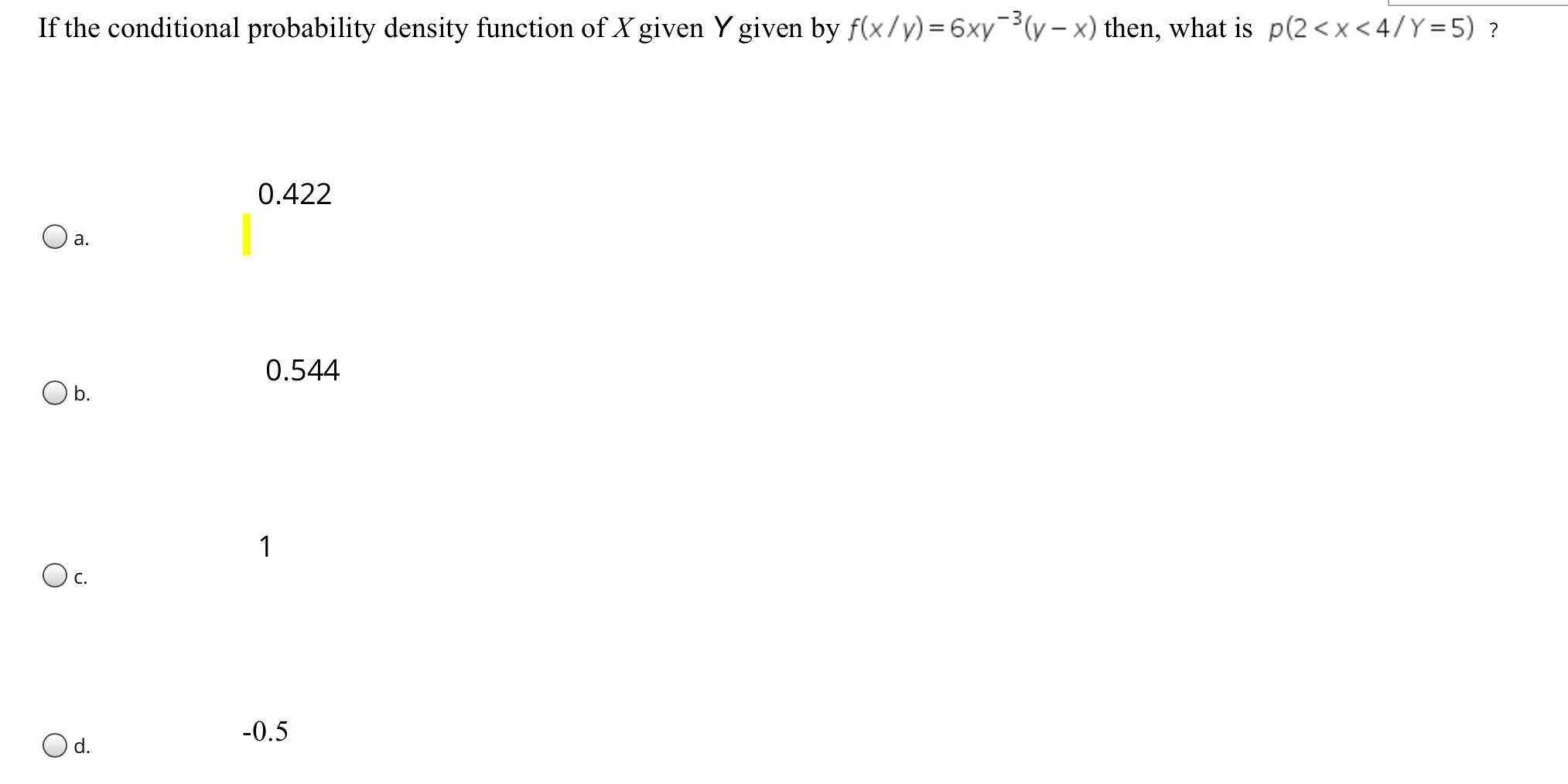 Solved If the conditional probability density function of X | Chegg.com
