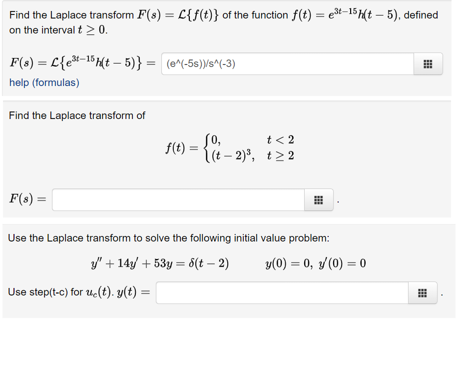 Find the Laplace transform F(s)=L{f(t)} of the | Chegg.com
