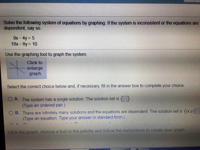 Solved Solve the following system of equations by graphing. | Chegg.com
