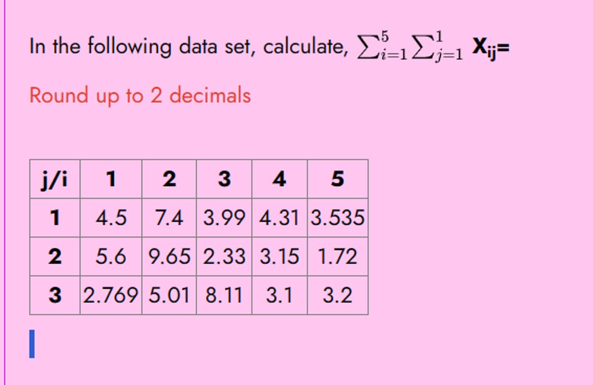 Solved In the following data set, calculate, | Chegg.com