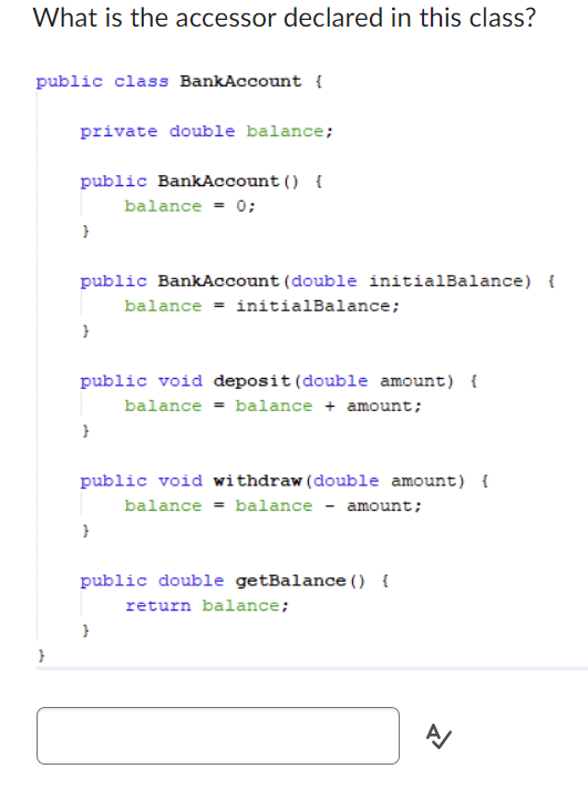 Solved What are the constructors declared in this class? | Chegg.com