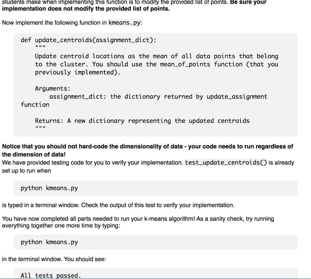 Solved Step 2: Assigning data points to closest centroids | Chegg.com