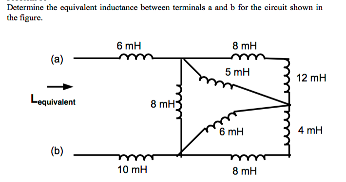 Solved Determine the equivalent inductance between terminals | Chegg.com