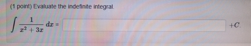 Solved (1 point) Evaluate the indefinite integral. dz = | Chegg.com