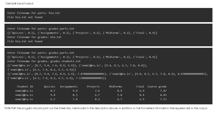 Solved Project 7: Course Grades OPEN OPEN DATE 10/7/2020 | Chegg.com