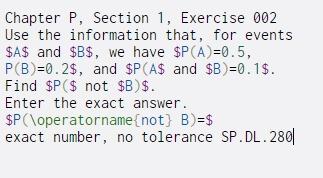 Solved Chapter P, Section 1, Exercise 002 Use the | Chegg.com