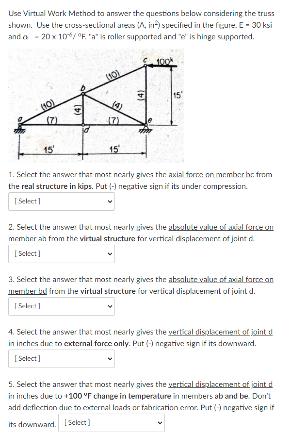 Solved Use Virtual Work Method to answer the questions | Chegg.com