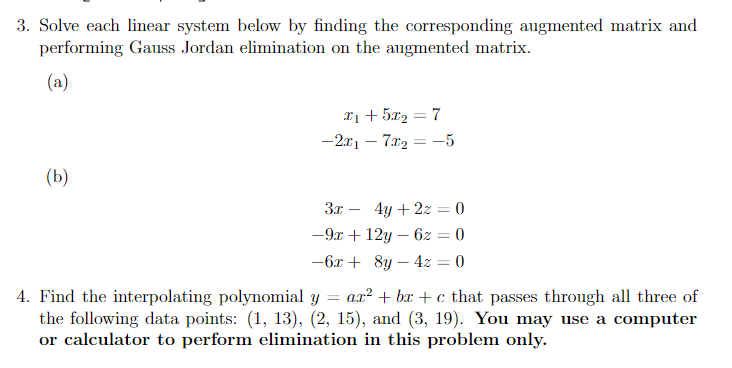 Solved Matrices Systems of Linear Equations Show all the | Chegg.com
