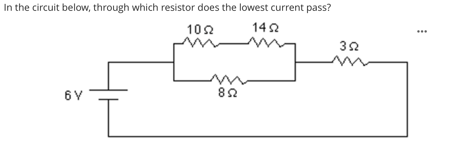 Solved In the circuit below, through which resistor does the | Chegg.com