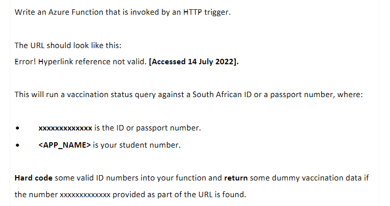 Solved Write an Azure Function that is invoked by an HTTP | Chegg.com