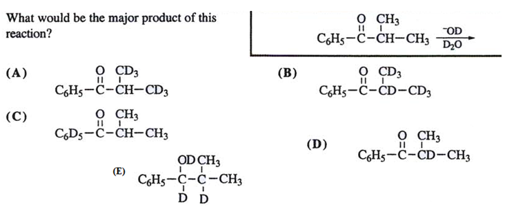 Solved What would be the major product of this reaction? O | Chegg.com