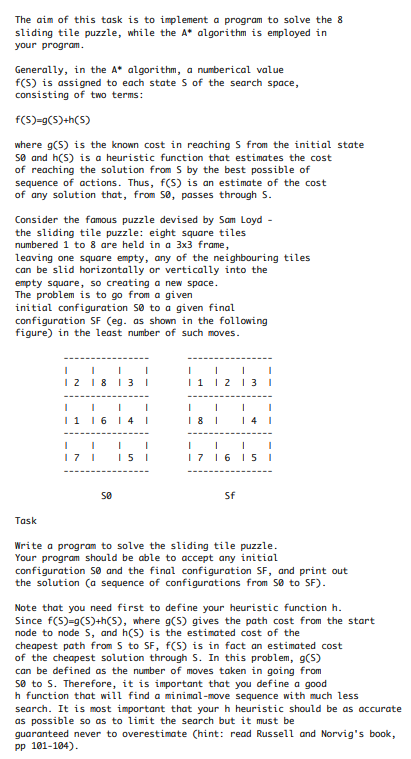 The aim of this task is to implement a program to | Chegg.com