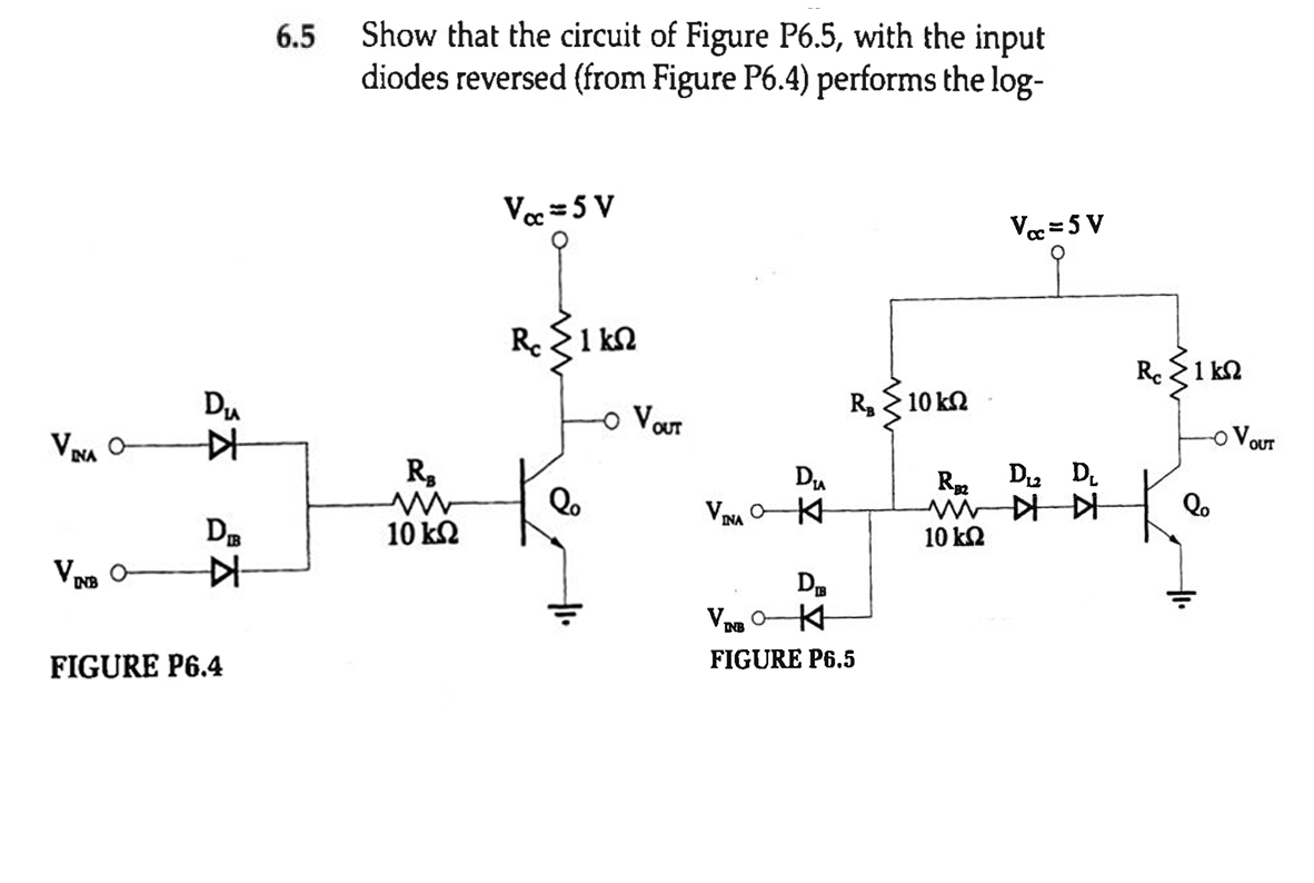 Solved 6.5 Show that the circuit of Figure P6.5, with the | Chegg.com