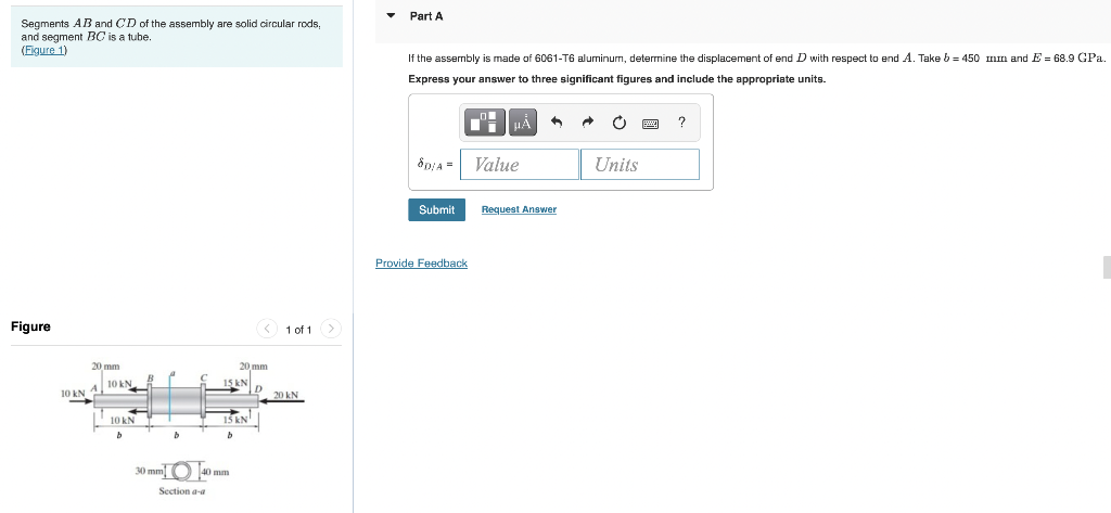 Solved Segments AB and CD of the assembly are solid circular | Chegg.com