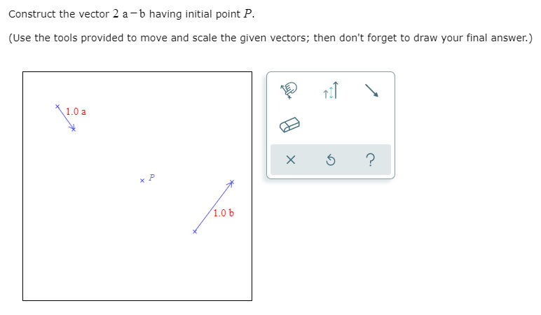 Solved Construct the vector 2 a - b having initial point P. | Chegg.com