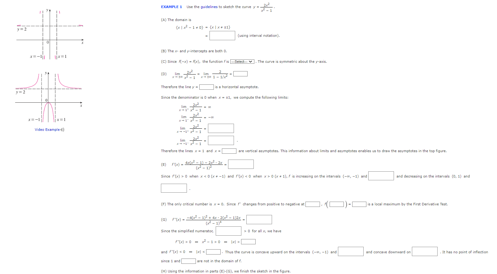 Solved EXAMPLE 1 Use the guidelines to sketch the curve | Chegg.com
