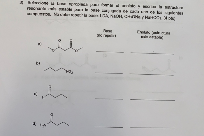 Solved 3) Seleccione la base apropiada para formar el | Chegg.com
