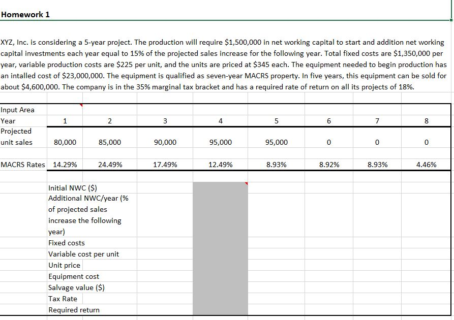 Solve the following questions in excel, all answers | Chegg.com
