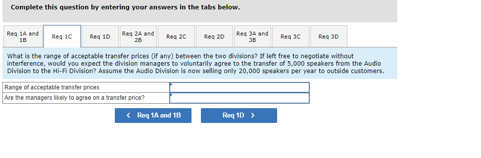 Solved Exercise 11-3 (Algo) Transfer Pricing Basics [LO11-3] | Chegg.com
