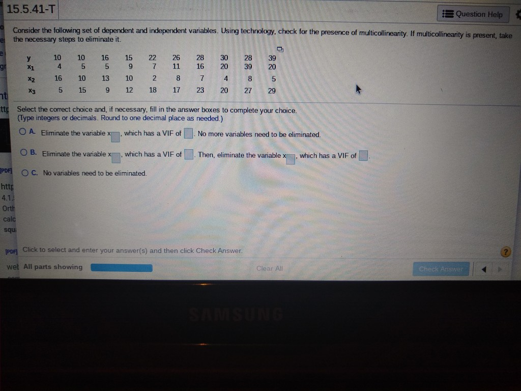 Solved 15.5.41-T :5 Question Help Consider the following set | Chegg.com