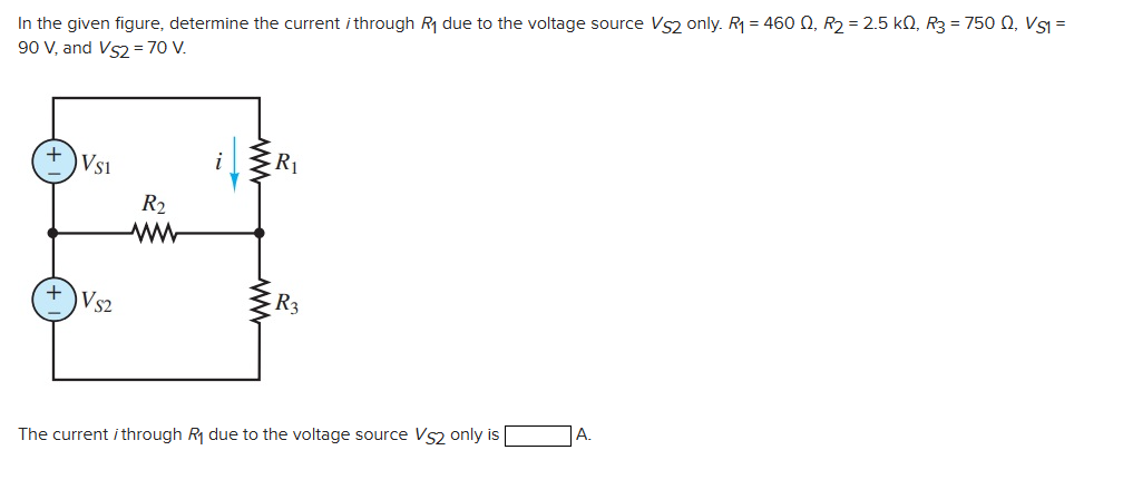 Solved In the given figure, determine the current i through | Chegg.com