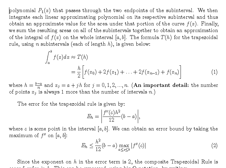 1 Composite Trapezoidal Rule a As you have learned in | Chegg.com