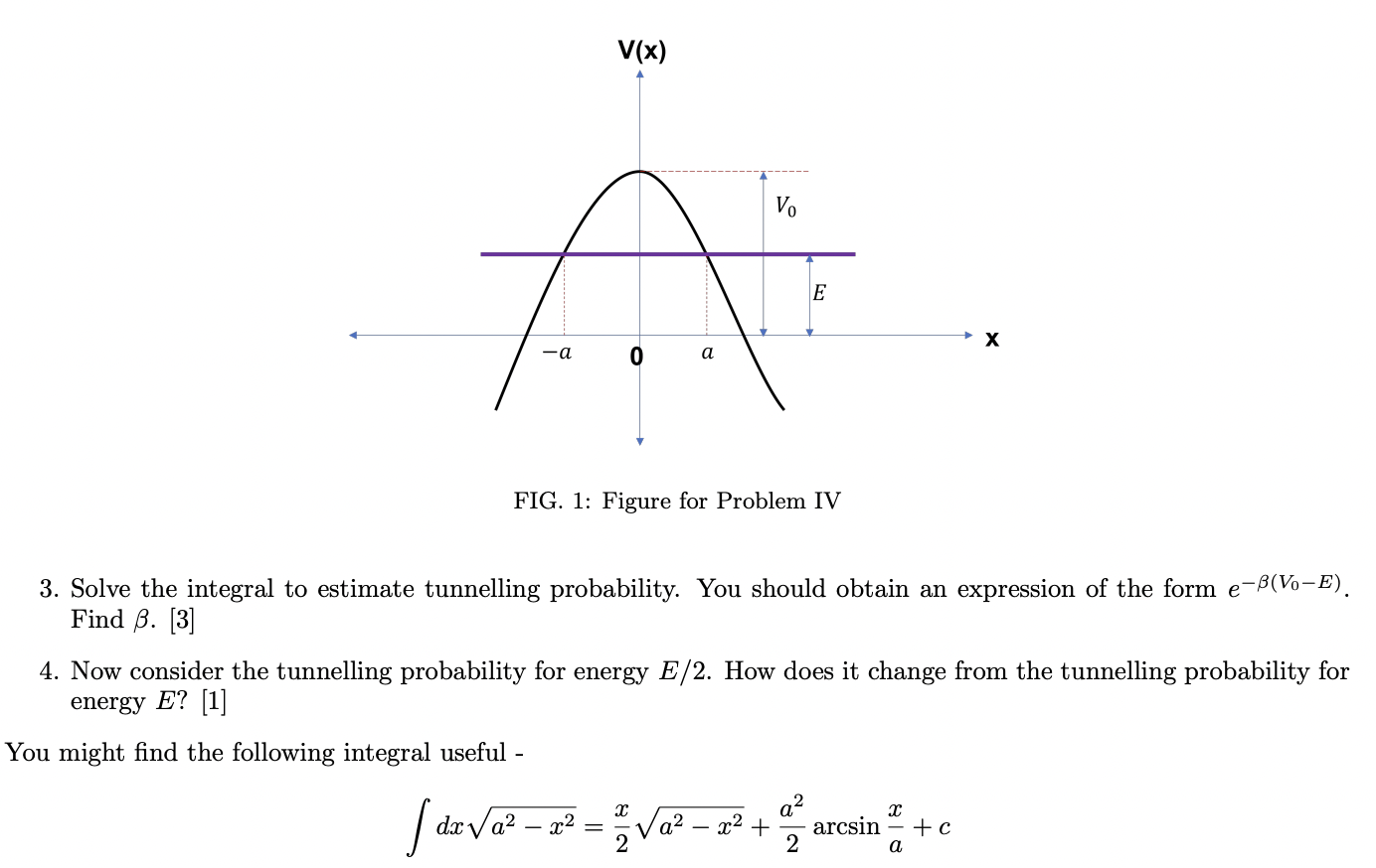 Many tunnelling problems in quantum mechanics can be | Chegg.com