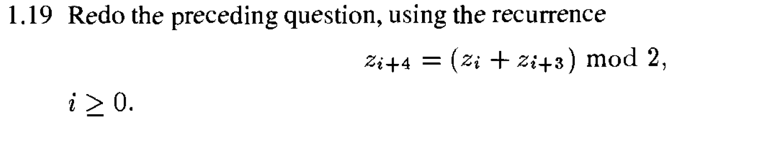 1.19 Redo the preceding question, using the | Chegg.com
