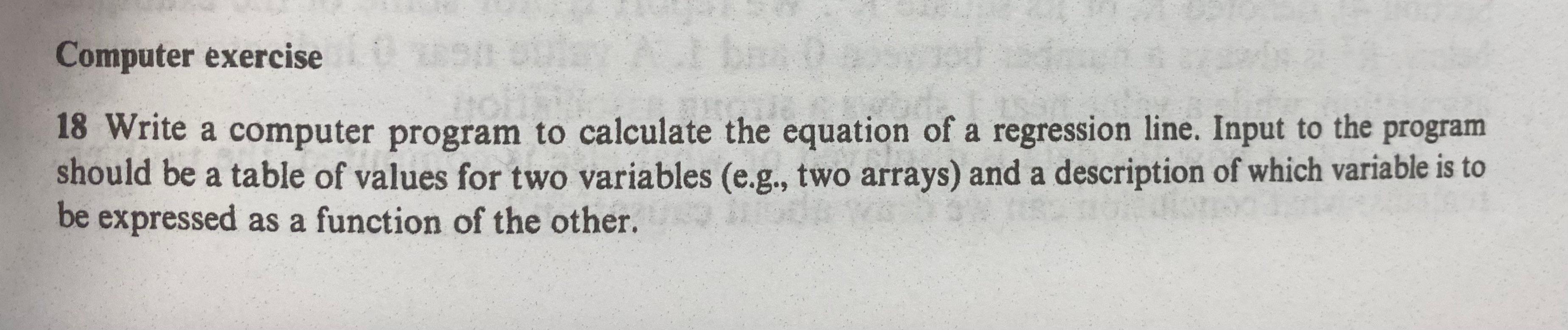 Solved Computer Exercise 18 Write A Computer Program To 
