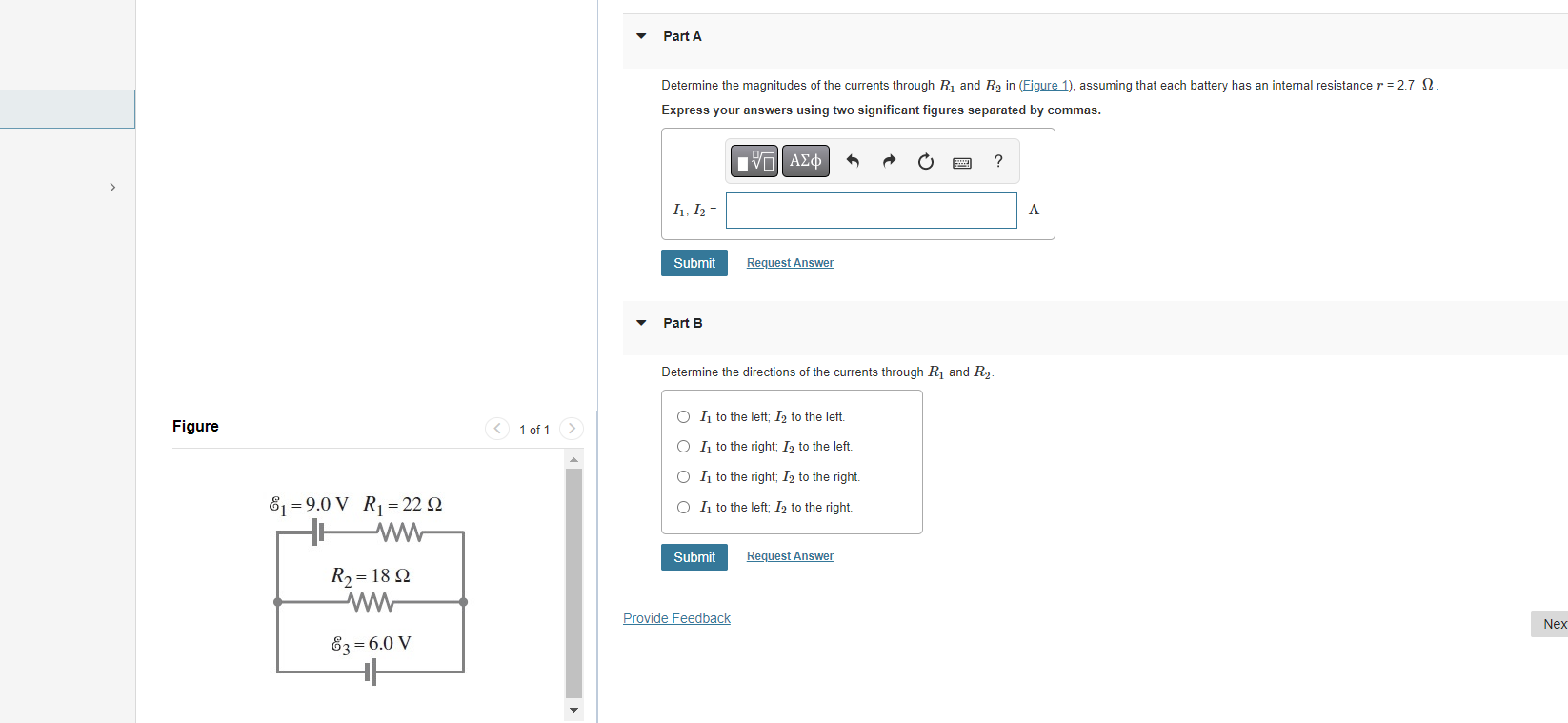 Solved Determine the magnitudes of the currents through R1 | Chegg.com