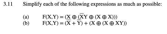 Solved 3.11simplify each of the following expressions as | Chegg.com
