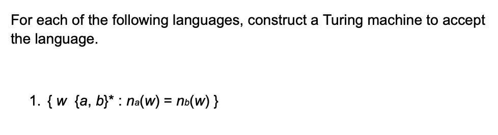 Solved For each of the following languages, construct a | Chegg.com