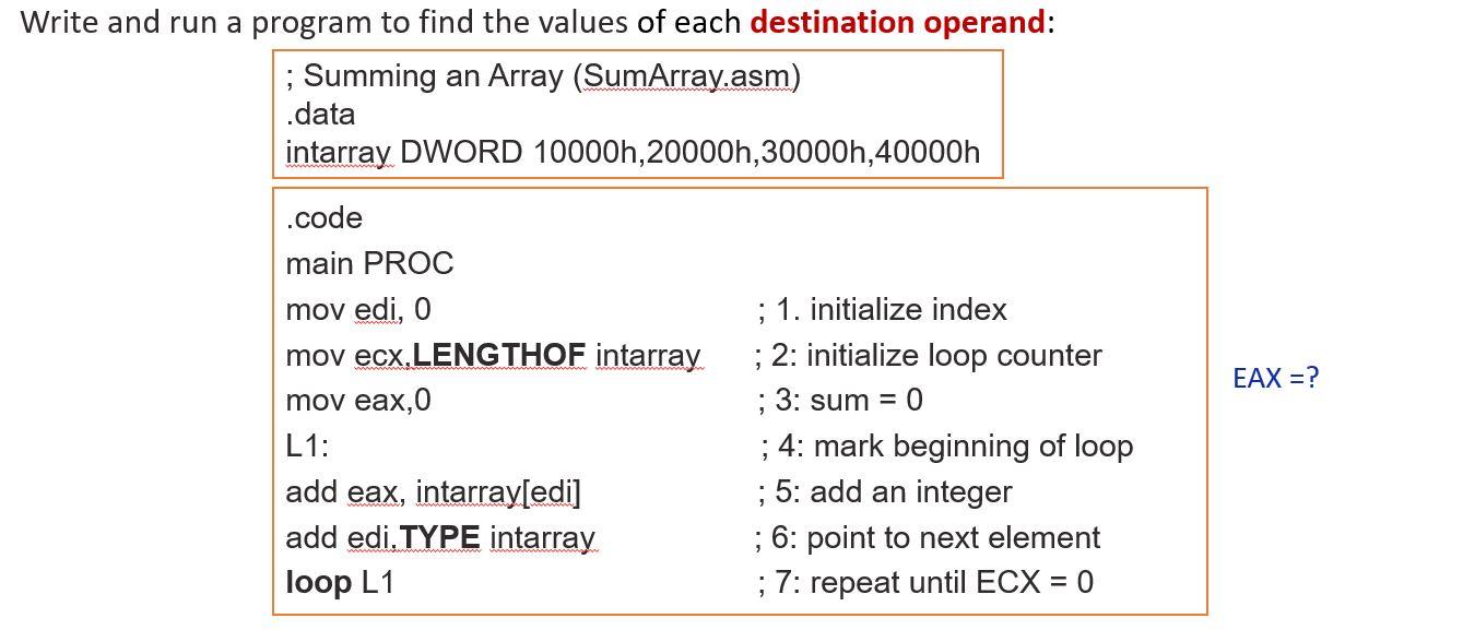 Solved Write and run a program to find the values of each | Chegg.com