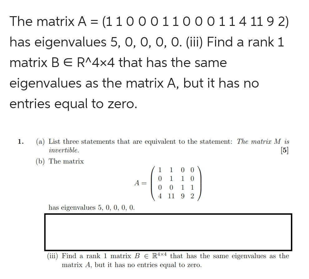 Solved Please find a correct answer for this (iii) Find a | Chegg.com